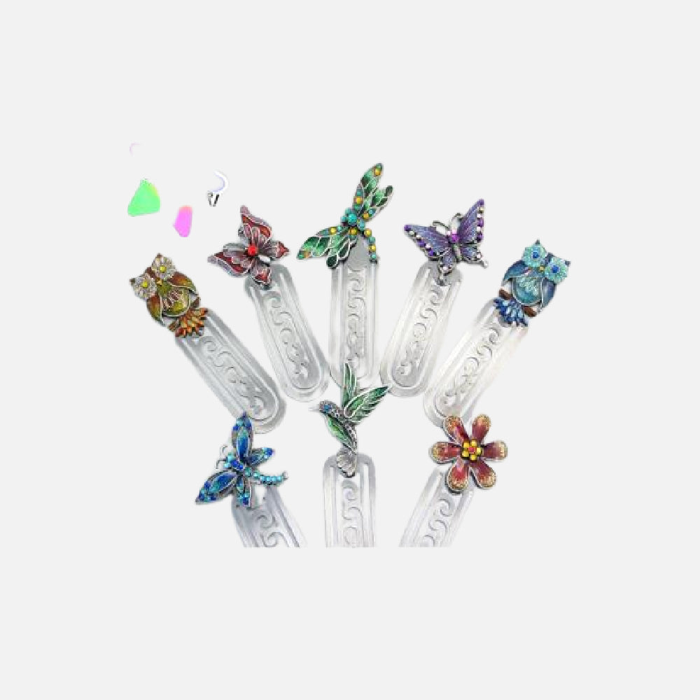 8 PC Set Pewter Insect Bookmark