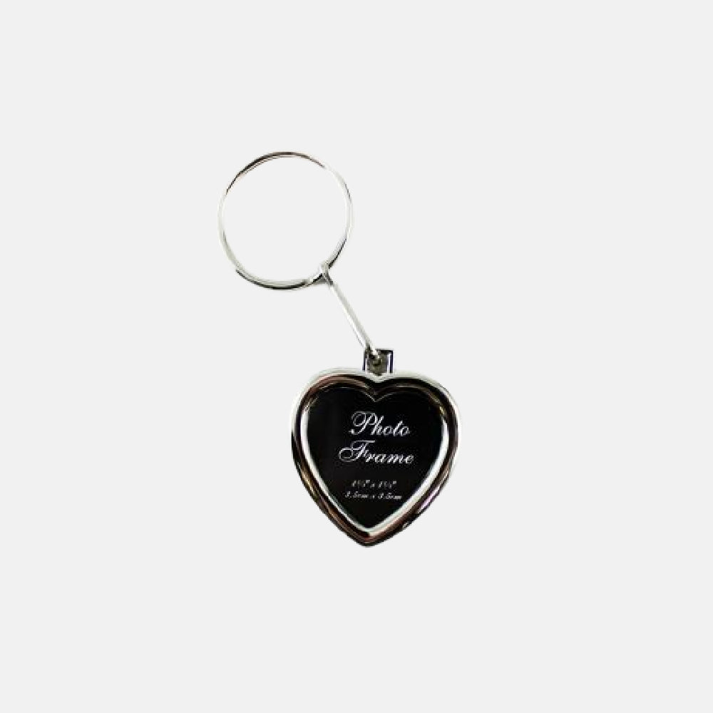 SILVER HEART KEYCHAIN/FRAME/PLATE