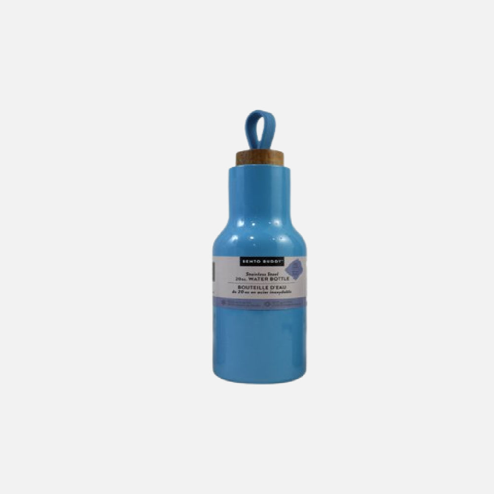 20OZ BLUE DRINKING WATER STAINLESS STEEL VACUUM BOTTLE/WD. LID